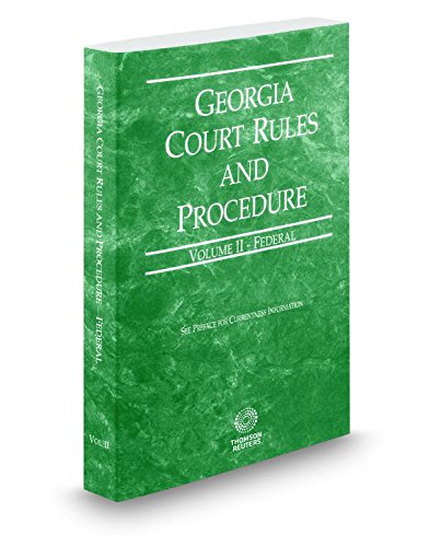 Amazon.com: Georgia Court Rules and Procedure 2016: Federal (Georgia ...