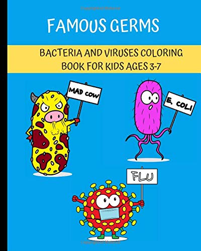 Buy Famous Germs Bacteria and Viruses Coloring Book for Kids Ages 3-7 ...