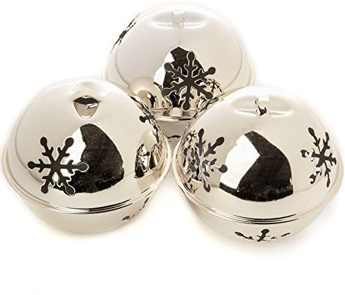 Amazon.com: Factory Direct Craft Set of 6 Silver Sleigh Bells for ...