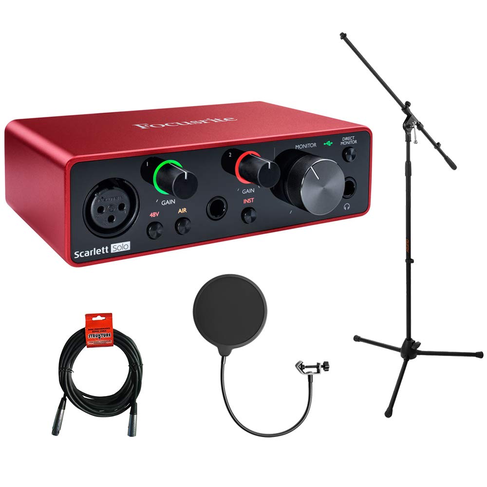Snapklik.com : Focusrite Scarlett Solo 3rd Gen USB Audio Interface Bundle