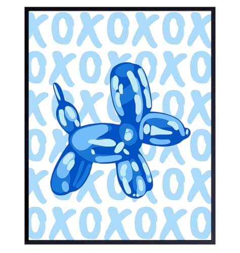 Amazon.com: Balloon Dog Wall Art Poster - Cute Aesthetic Room Decor ...