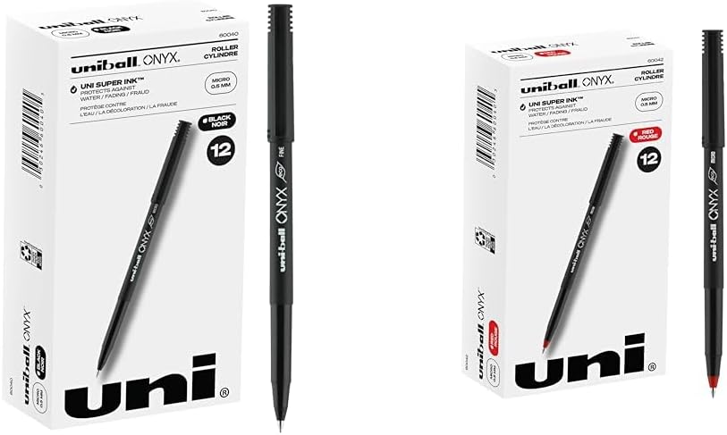 Amazon.com: uni-ball Onyx Rollerball Pens Fine Point Micro Tip 0.5mm ...