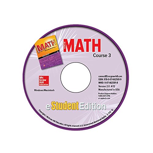 Amazon.com: Glencoe Math, Course 3, eStudentEdition CD-ROM (MATH APPLIC ...