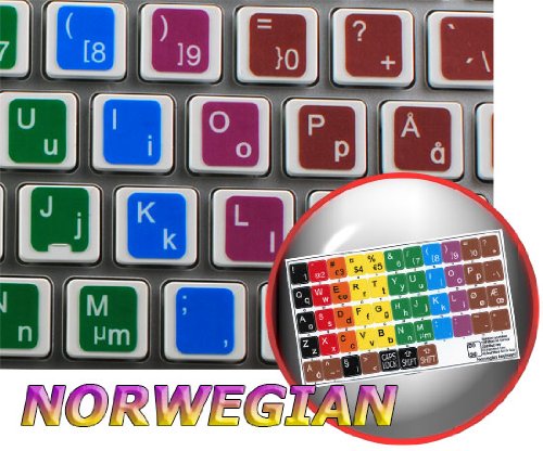 Amazon.com: LEARNING NORWEGIAN COLORED KEYBOARD STICKERS: 4823024601833 ...