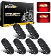 Amazon.com: Partsam 2x Oval Clear Lens White Stop Turn Tail Backup ...