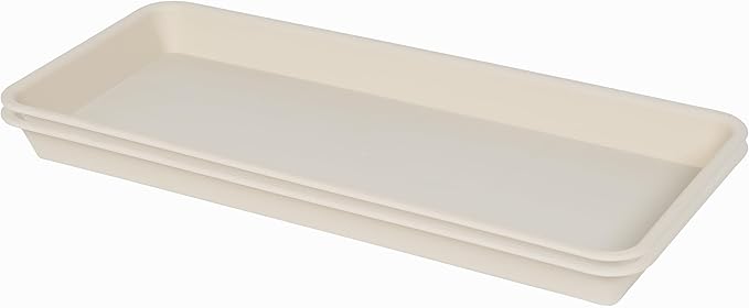 Amazon.com : VUWEZ 2 Pack Plastic Plant Saucer, Rectangular 24 inch ...