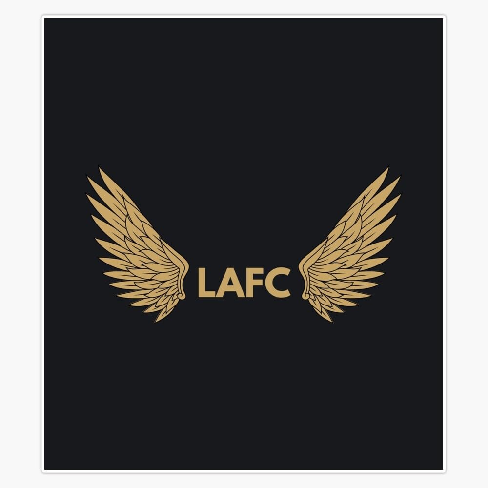 Amazon.com: LAFC Golden Angel Wings Window Water Bottle Bumper Sticker ...