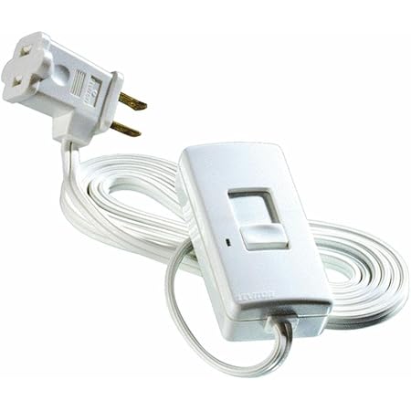 Leviton TBI03-1LW Tabletop Slide Control Lamp Dimmer 300-Watt White ...