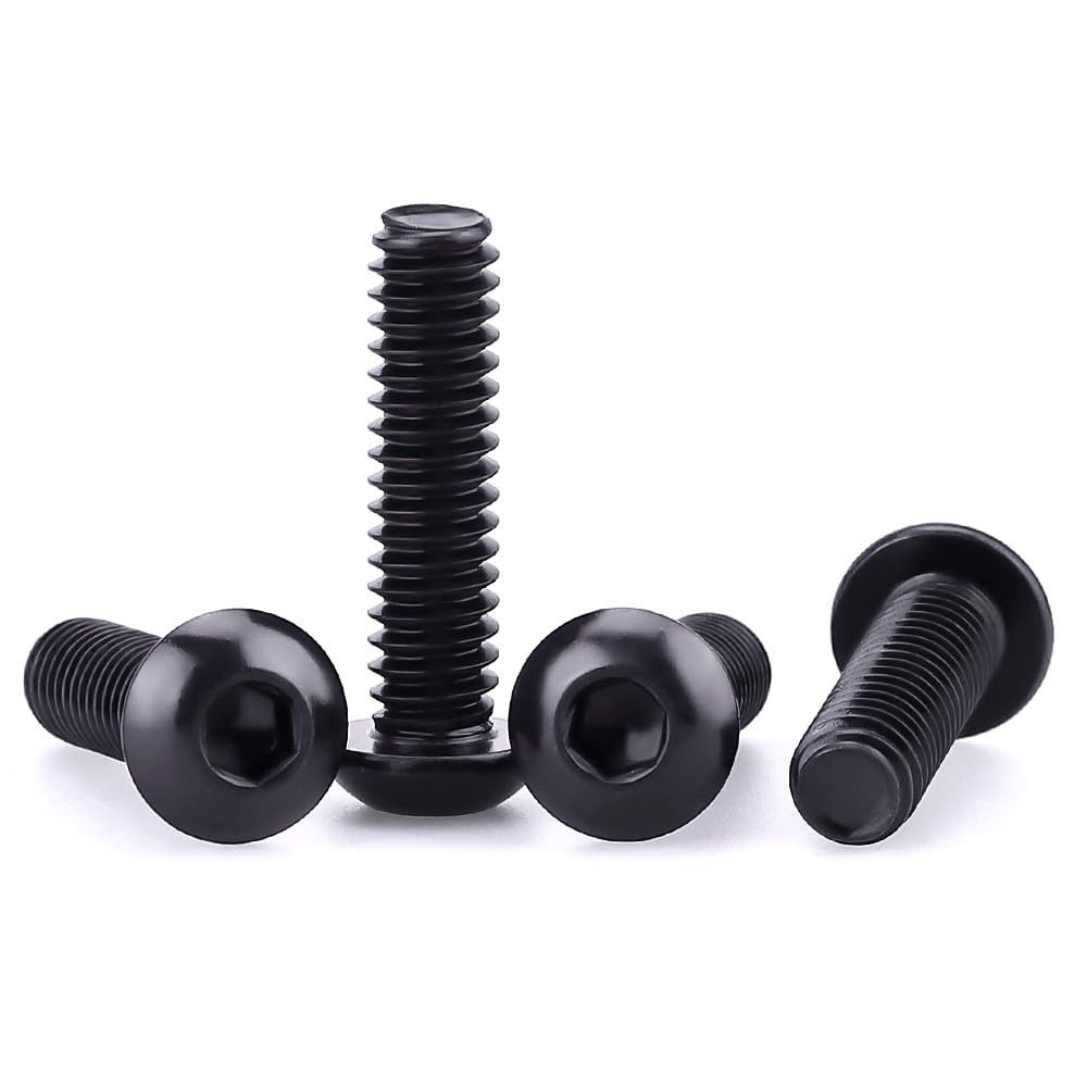 1/4-20 x 1 Button Head Socket Cap Bolts Screws, 304 Stainless Steel 18 ...
