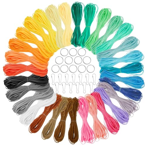 31 Color Lanyard String Kit, Gimp String for Bracelets Boondoggle ...