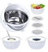 Amazon.com: 4-1 Colander with Bowl Set - Rotatable Colander Bowl with ...