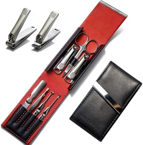 7 Pcs Nail Clippers Set, Stainless Steel Fingernail & Toenail Clipper ...