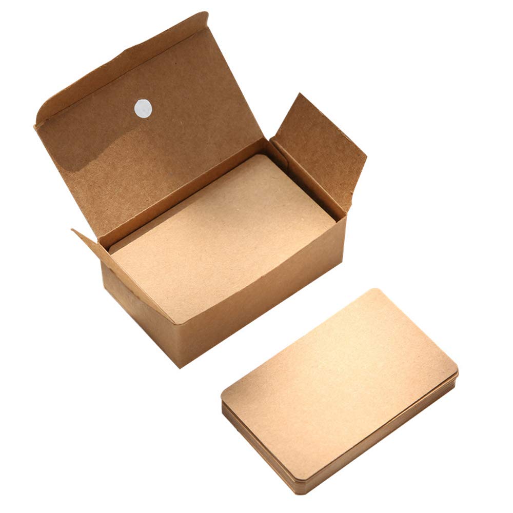 Kraft Paper Cards,100 Pieces Blank Cards Message Card Craft Cardboard ...