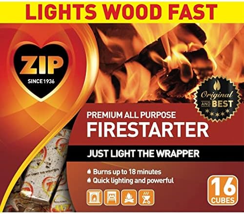 Amazon.com : Zip Premium All Purpose Wrapped Fire Starter 60 Pack ...