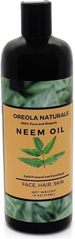Neem Oil 16 Oz/473ml-100% Pure and Natural, Cold-Pressed and Unrefined ...