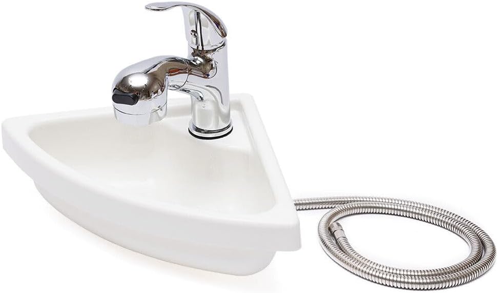 Amazon.com: RV Corner Sink, Hot Cold RV Camper Sink Faucet Kit, Boat ...