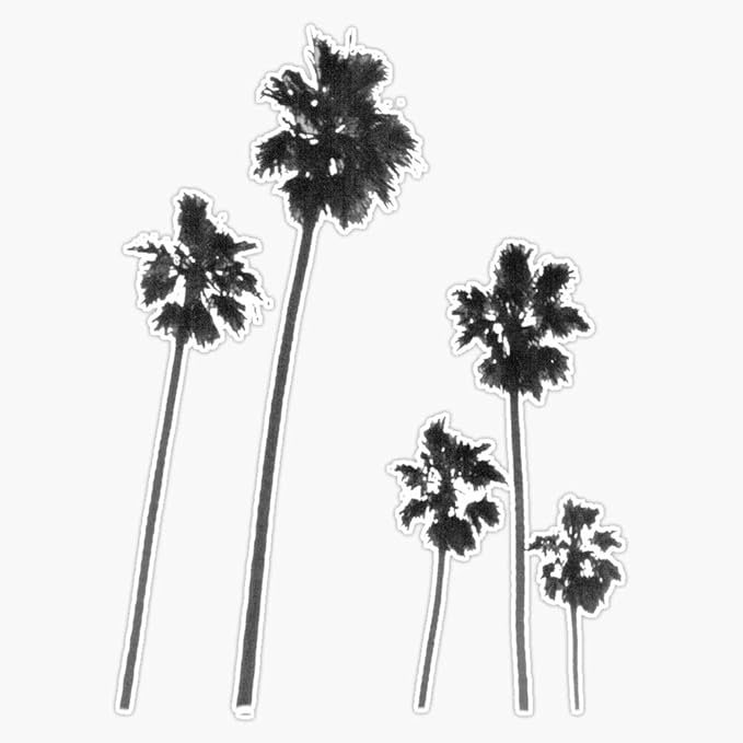 Amazon.com - Palm Trees Sticker Decal Vinyl Bumper Stickers Waterproof 5"