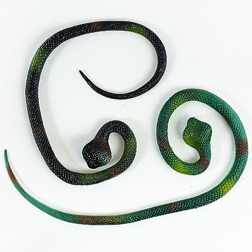 Toyseum 8 x Rubber Toy Snakes, Long 65cm Realistic Cobra Style Fake ...