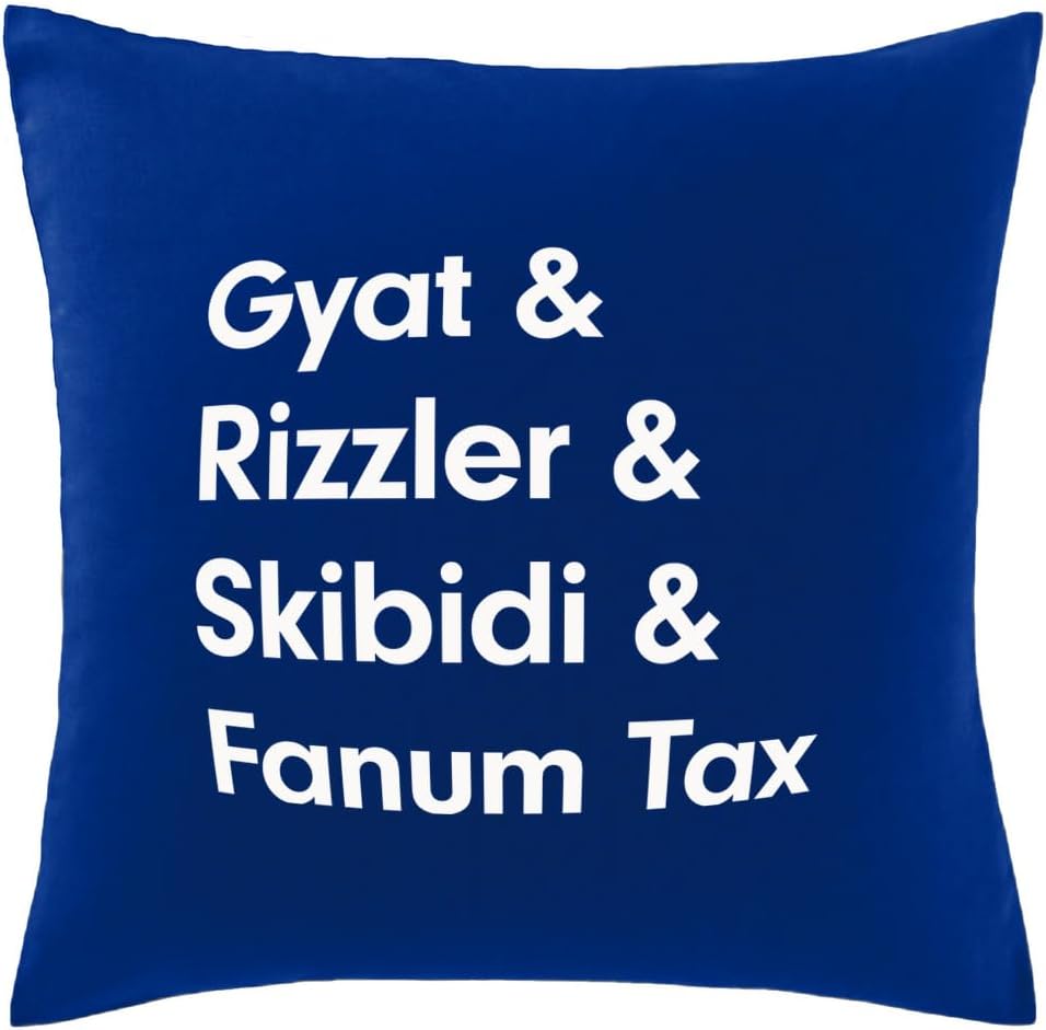 Hippowarehouse Gyat & Rizzler & Skibidi & Fanum Tax Printed bedroom ...