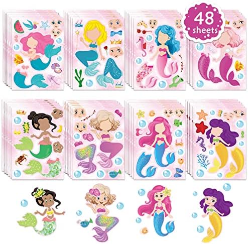 Amazon.com: 40 Princess Dress up Your own face Stickers,Princesss ...