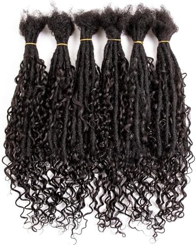 Amazon.com : DAIXI Boho Loc Extensions Human Hair with Curly Ends for ...