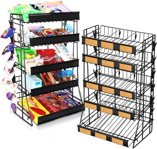 Amazon.com: Suzile 2 Pack 5 Tier Candy Display Rack Snack Organizer for ...