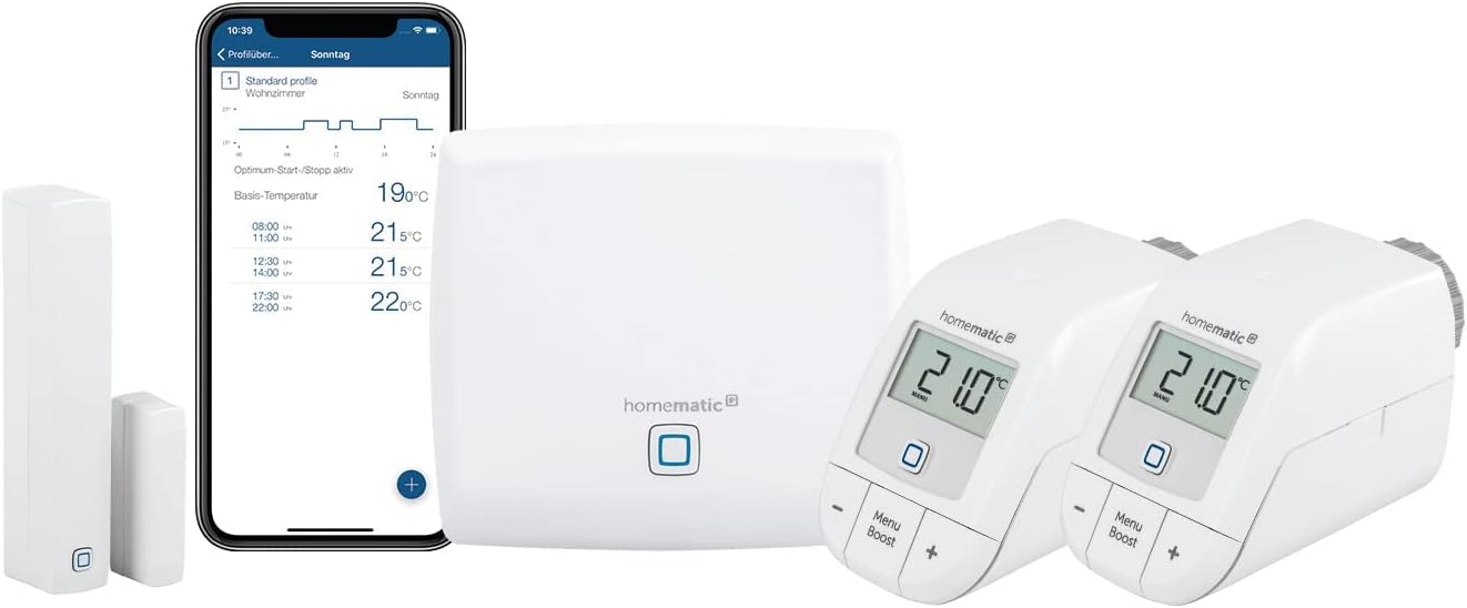 Homematic IP Smart Home Starter Set Heizen + Fenster- und Türkontakt ...
