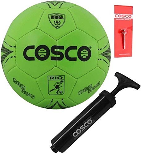 Cosco Rio PVC Football with Hand Pump and Needle, Size 3 for Kids ...