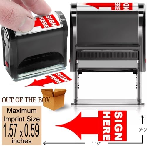 Amazon.com : Bertiveny Sign-Here-Stamps Self Inking Personalized Sign ...
