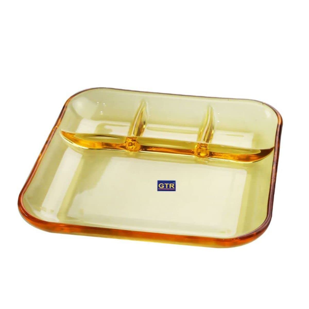 Buy GTR 9" INCH PARTITION BAKING DISH glass divided plate Home Kitchen ...