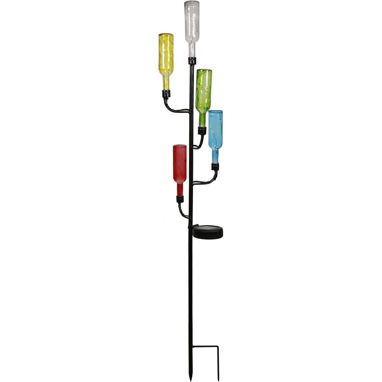 Amazon.com: Alpine Corporation 37" Tall Outdoor Solar Glass Bottle Tree ...