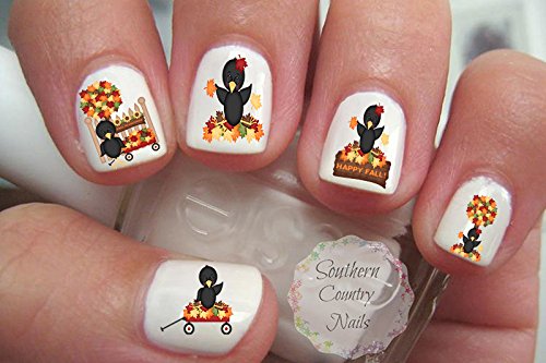 Amazon.com: Fall Crow Nail Art Decals : Beauty & Personal Care