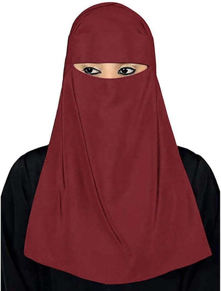 duotanyi Arab Muslim Women Face Mask Turban Hijab Niqab Islamic Cover ...
