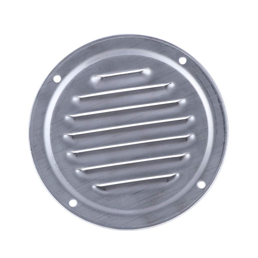 Snapklik.com : 5" Round Louvered Air Vent, 2 Pack Stainless Steel ...