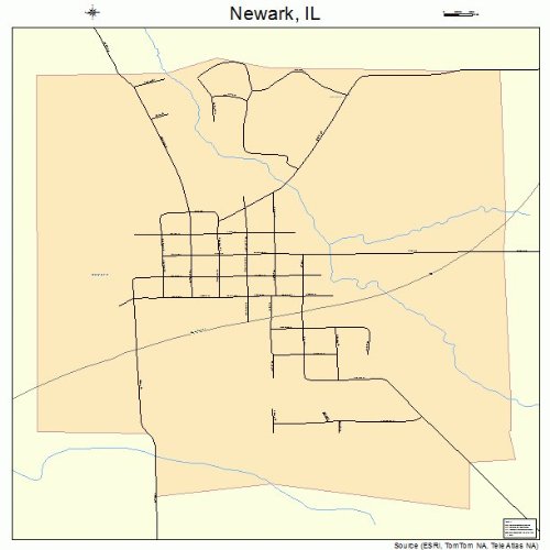 Amazon.com: Large Street & Road Map of Newark, Illinois IL - Printed ...