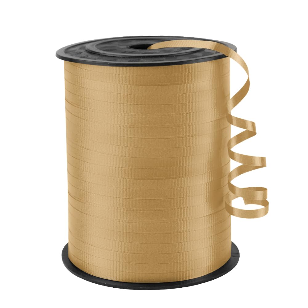 Amazon.com: KMER LIFE Golden Crimped Curling Ribbon, 1/5" Wide x 500 ...