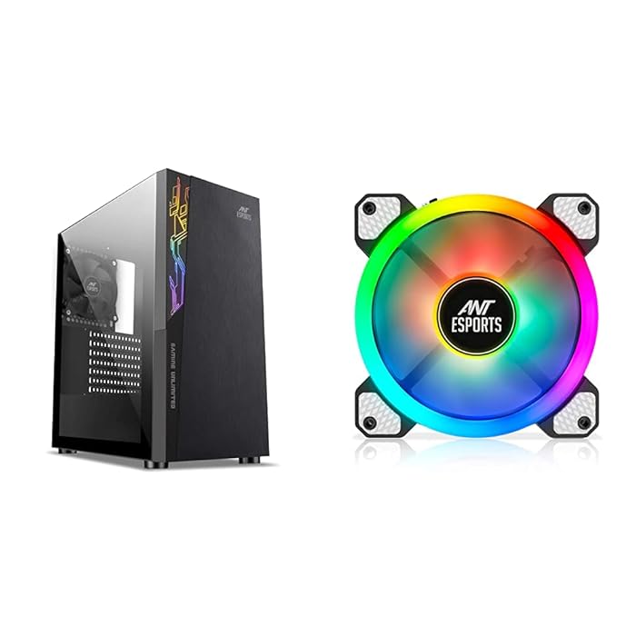 Buy Ant Esports ICE-120AG Mid Tower Computer Case I Gaming Cabinet ...