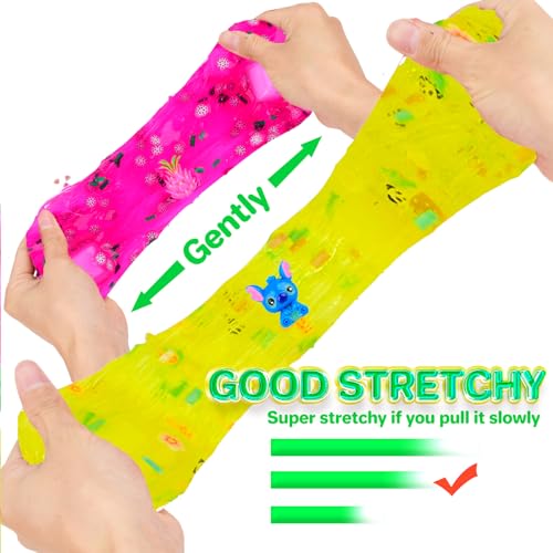 11 Pack Clear Slime Kit Crystal Jelly Cubes Clear Slime Set for Kids ...