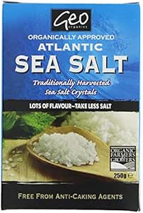 Geo Organics Atlantic Sea Salt Crystals 250g (Pack of 6) : Amazon.co.uk ...
