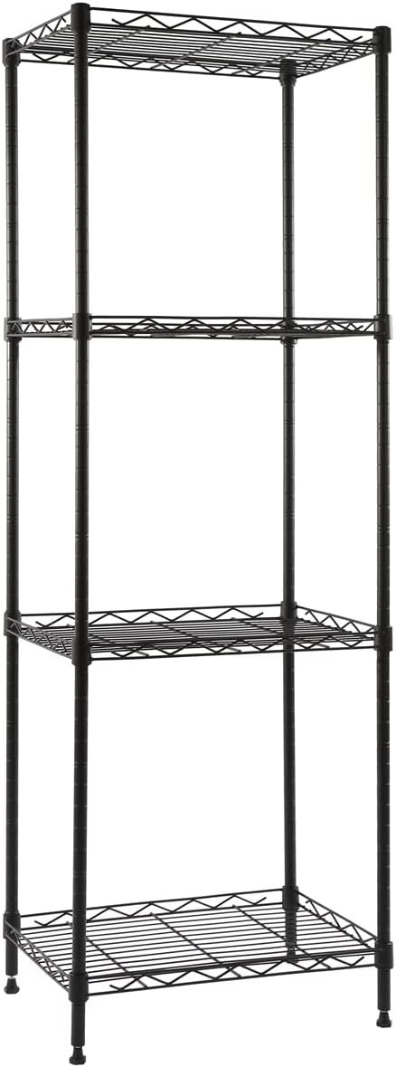 Amazon.com: Home Basics 4 Tier Steel Wire Shelf Rack Heavy Duty Storage ...