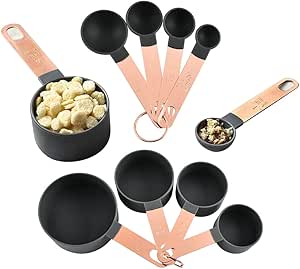 Amazon.com: MOERAE Measuring Cups and Spoons Set, Reusable Plastic Measuring Cups and Spoons ...