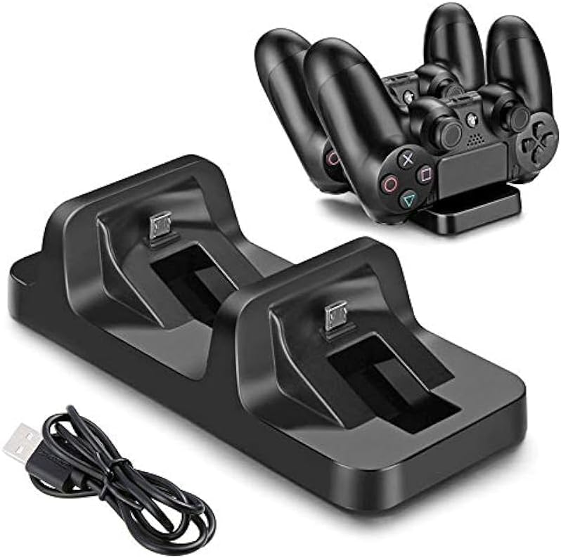 Amazon.com: 2 Pack Controllers with Charging Dock Station for PS4 ...