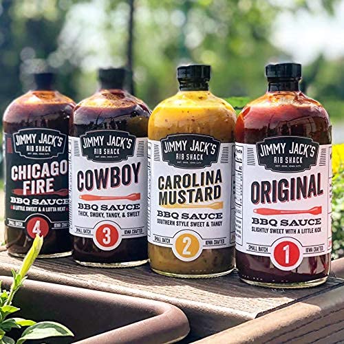 Jimmy Jacks Rib Shack Variedad de 5 paquetes de salsa para barbacoa con ...
