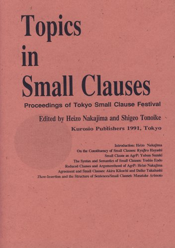 Amazon.com: Topics in small clauses―Proceedings of Tokyo small clause ...