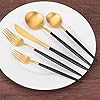 Amazon.com | Matte Gold Silverware Set, SHARECOOK 20-Piece Stainless ...