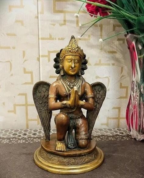 Buy IYI MERCHANT Brass Garuda Dev Statue | Sitting Lord Garuda Dev Idol ...
