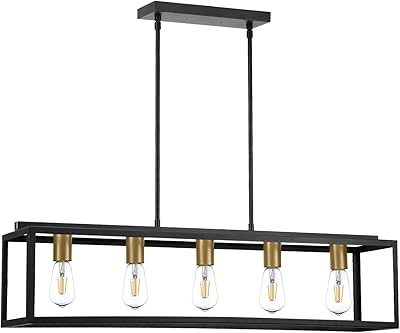 LOG BARN Pendant Lighting for Kitchen Island, 4-Light Farmhouse ...