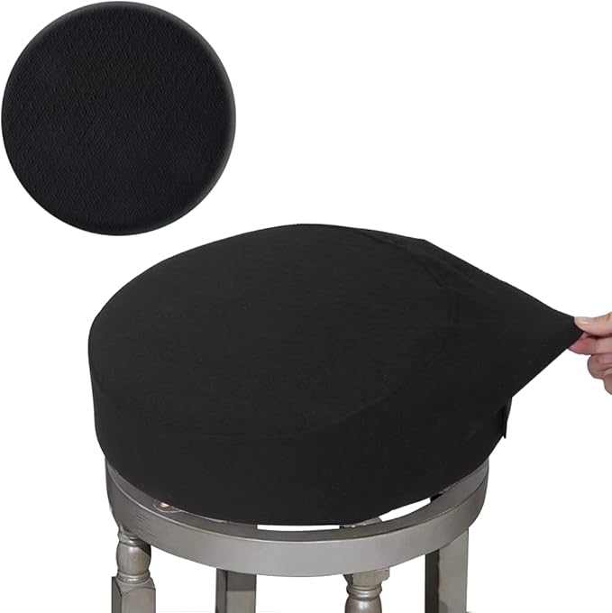 Amazon.com: BUYUE Bar Stool Covers, Luxury Fabric Dia.16-18" Round ...