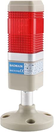 Amazon.com: Baomain Industrial Signal Light Column LED Alarm Square ...