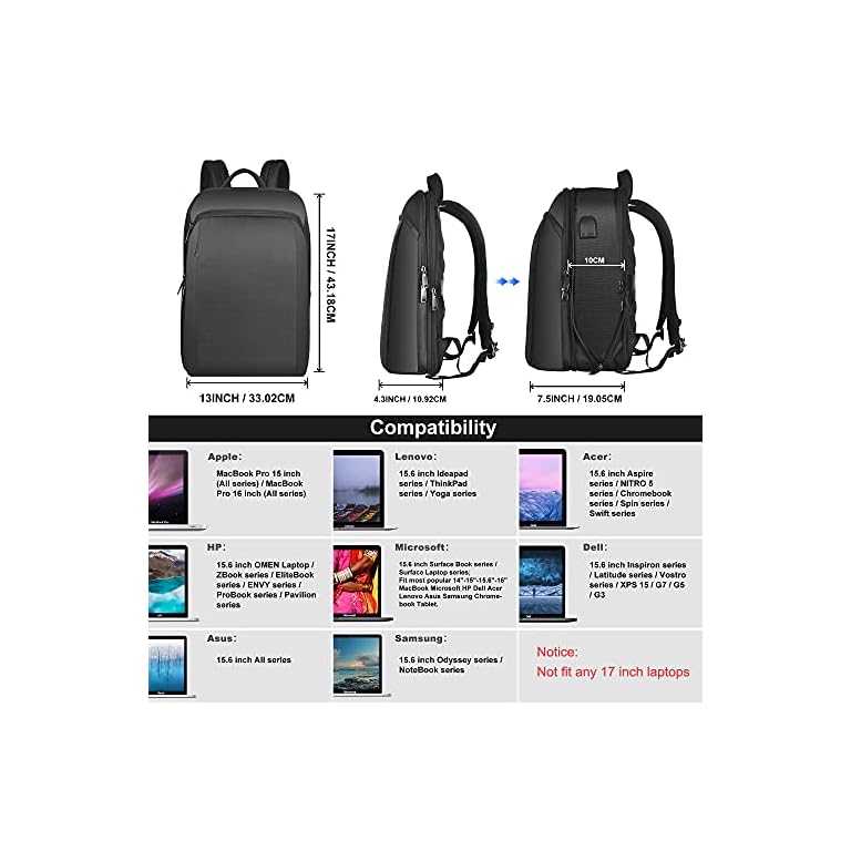 Slim and Expandable 16 Inch Laptop Backpack - Shop UK